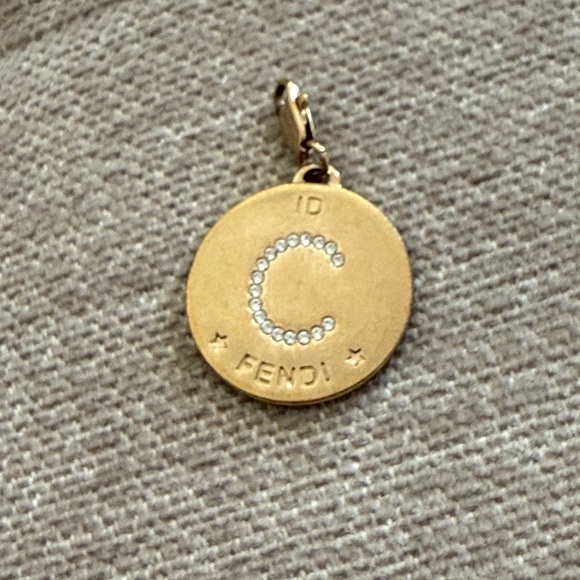 Fendi | Jewelry | Fendi Gold Necklace With Circular Pendant And ...